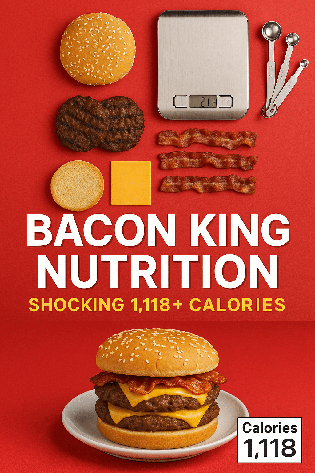 Bacon King Nutrition: Shocking 1,118+ Calorie Breakdown Revealed