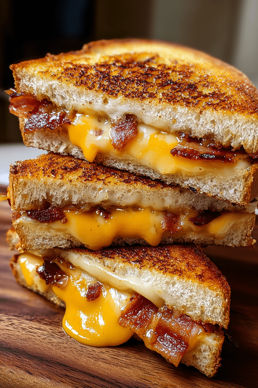Maple Bacon Cheddar Grilled Cheese: 5 Amazing Steps Recipe