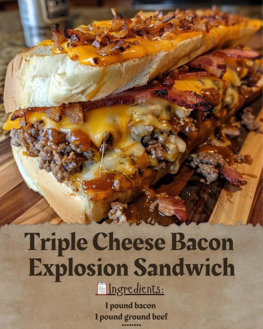 Triple Cheese Bacon Explosion Sandwich: 5 Epic Sandwich Secrets