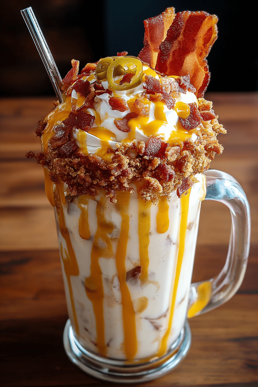 Deep Fried Bacon Chili Cheese Milkshake: 5 Amazing Steps