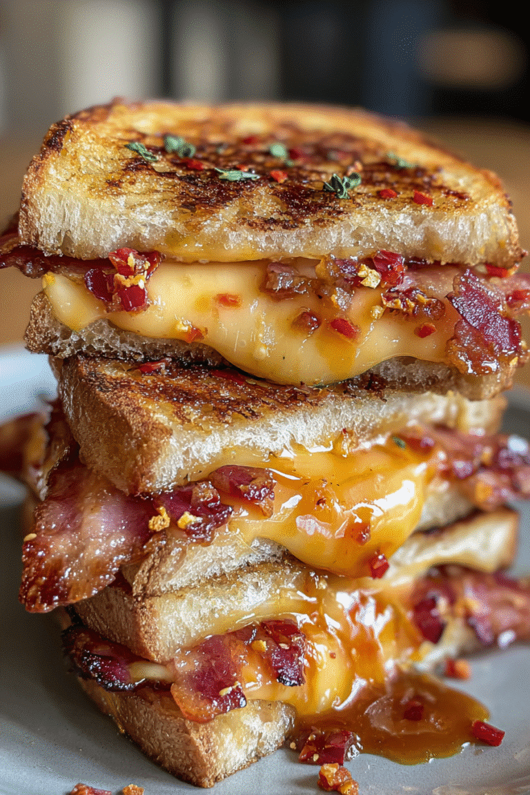 Ultimate Maple Sriracha Bacon Gouda Grilled Cheese: 5 Gourmet Steps