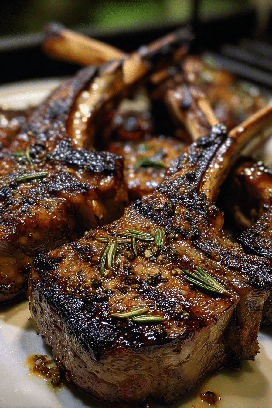 My Delicious Dark Rum Inferno Smoked Lamb Chops