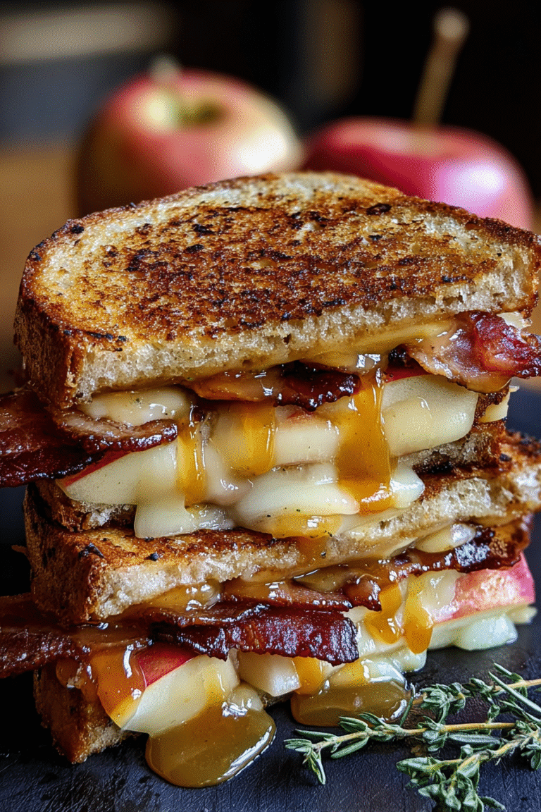 Smoked Bacon & Caramel Apple Grilled Cheese Recipe - 5 Amazing Fall Flavors