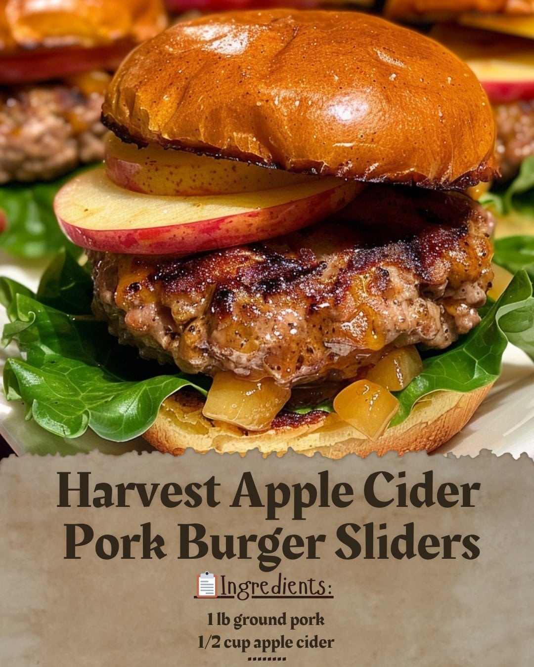 Harvest Apple Cider Pork Burger Sliders
