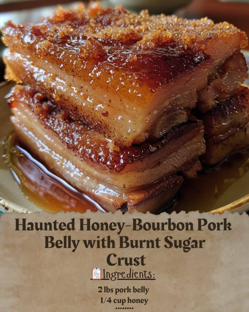 Haunted Honey-Bourbon Pork Belly with Burnt Sugar Crust: My Recipe