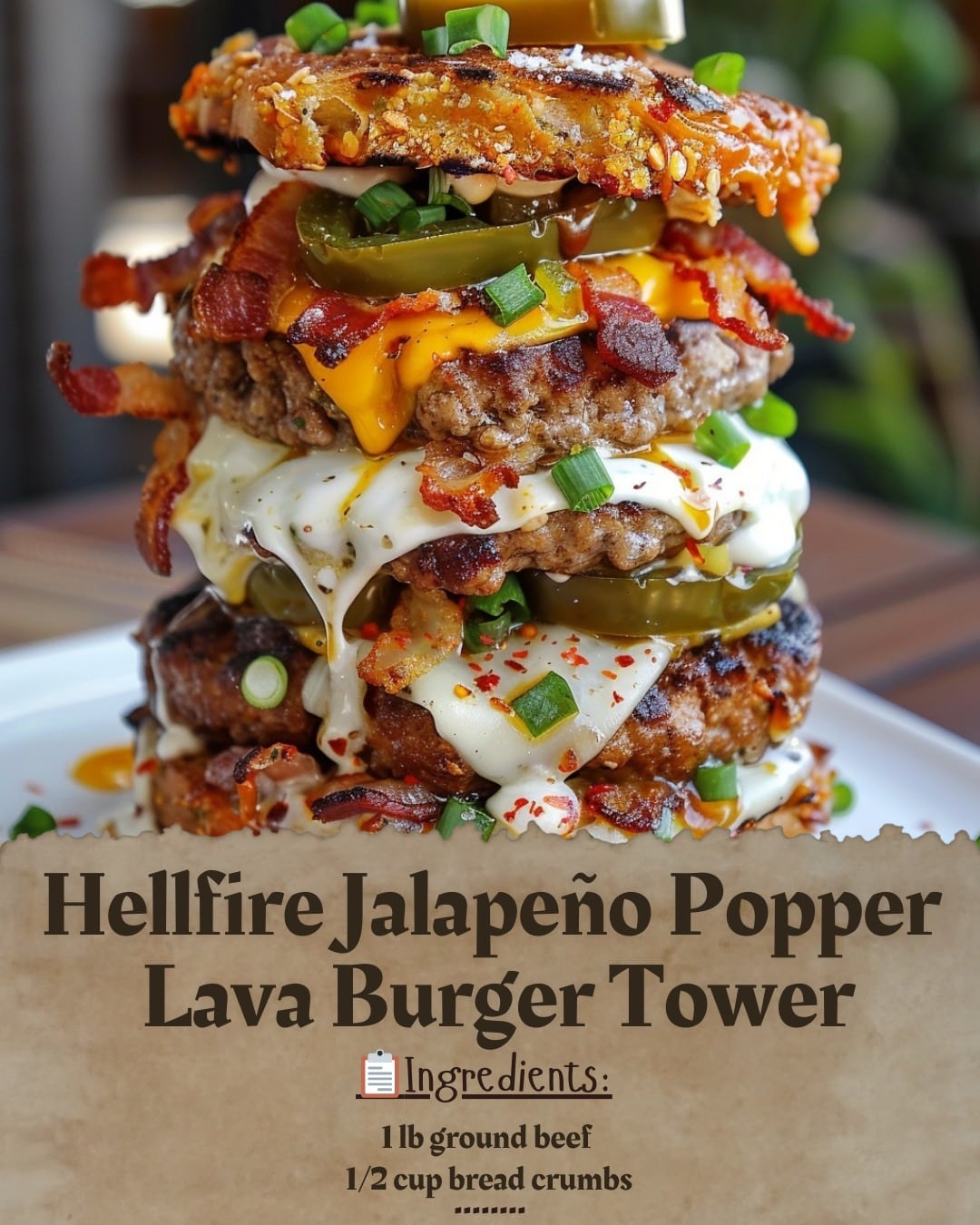 Tasting the Hellfire Jalapeño Popper Lava Burger Tower