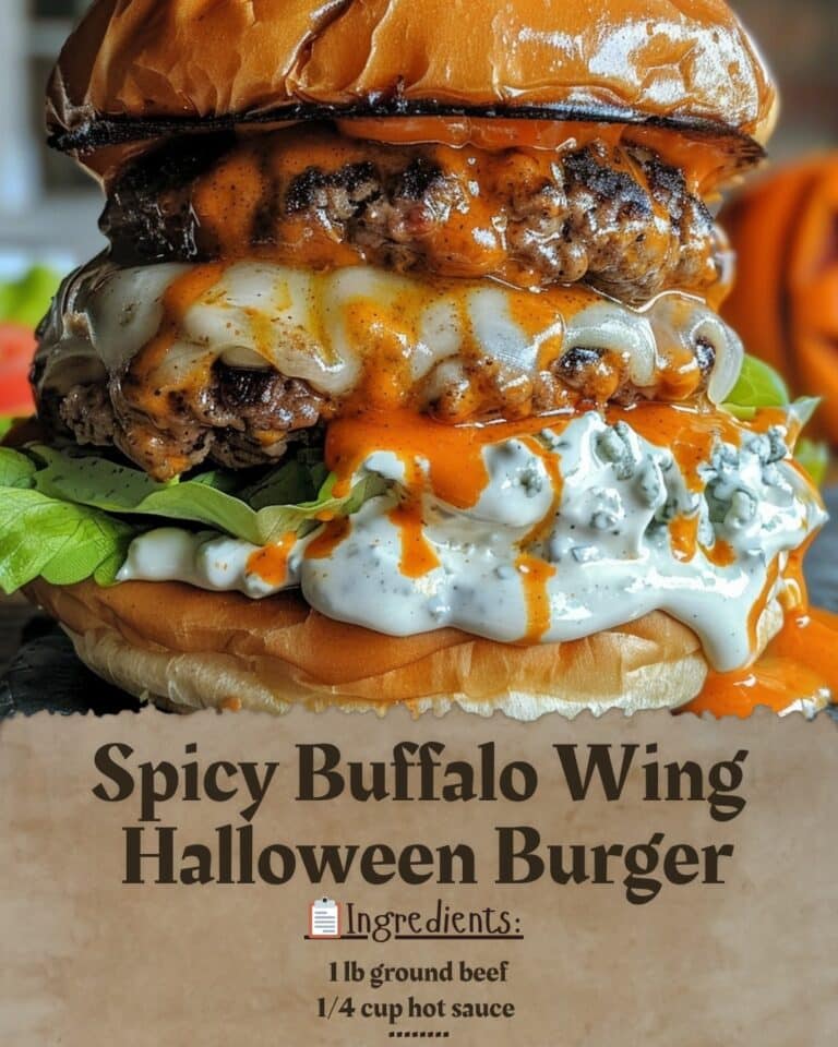My Spicy Buffalo Wing Halloween Burger