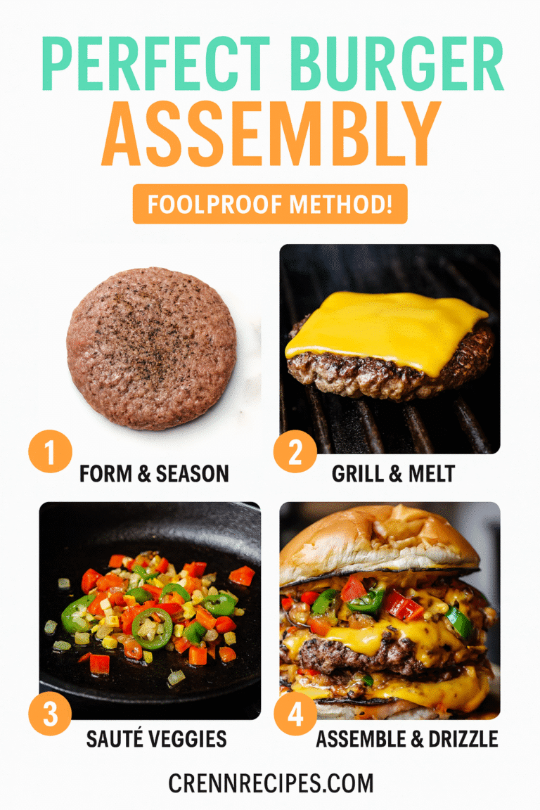 Flaming Fajita Queso Burst Burger: A Spicy Burger Recipe
