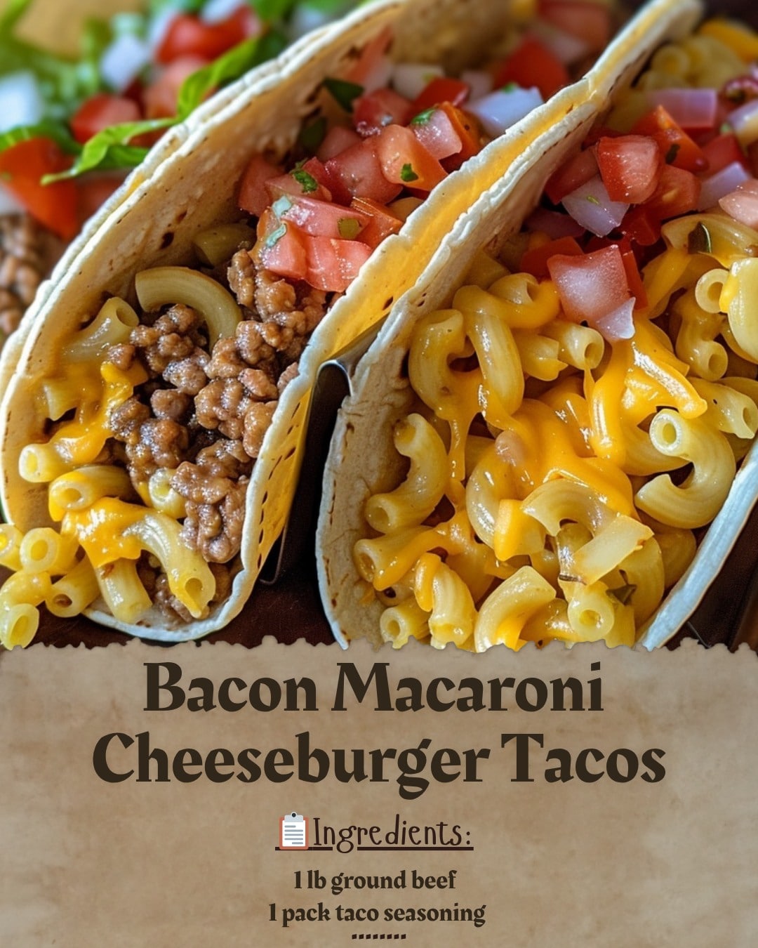 Bacon Macaroni Cheeseburger Tacos: Delicious Fusion Dish