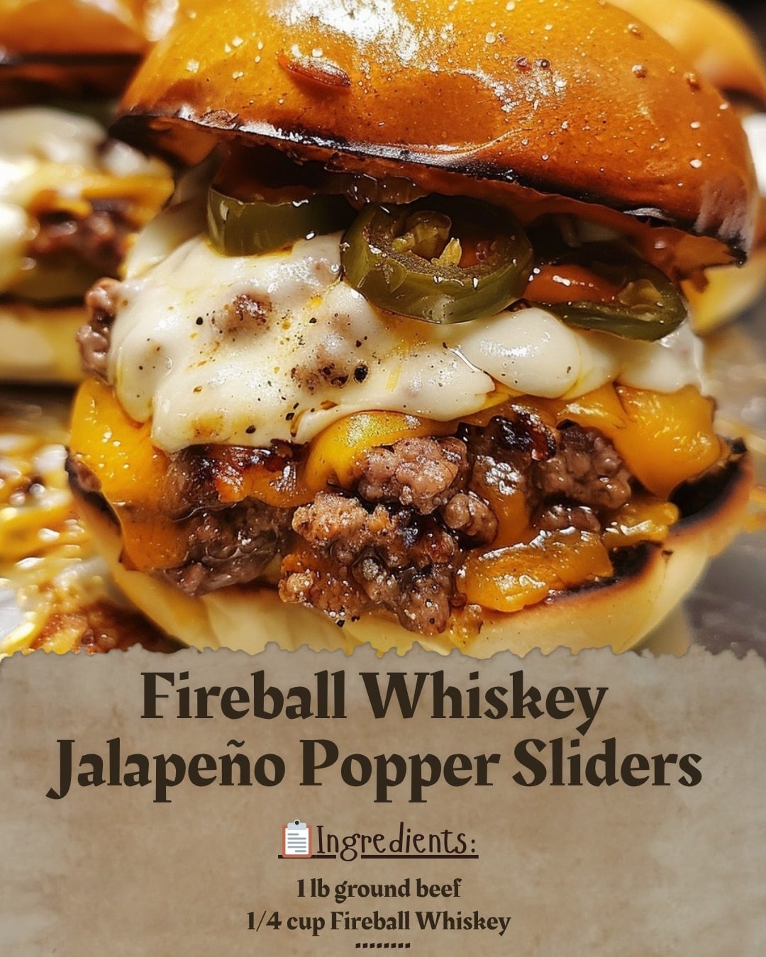 Fireball Whiskey Jalapeño Popper Sliders: Spicy, Boozy Bites