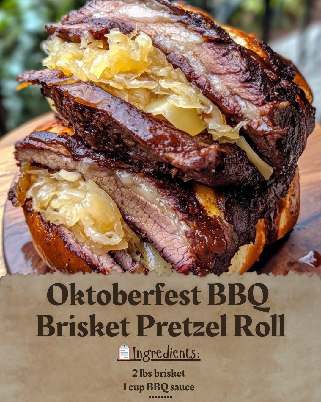 Oktoberfest BBQ Brisket Pretzel Roll: Flavorful Fall Feast