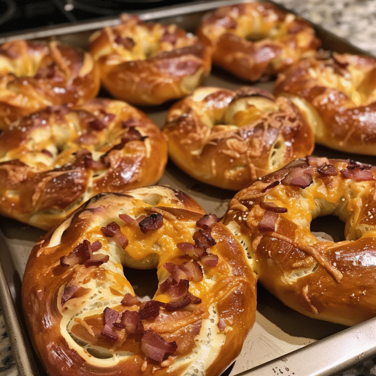 Fall Festival Bacon Cheddar Soft Pretzels: Delicious