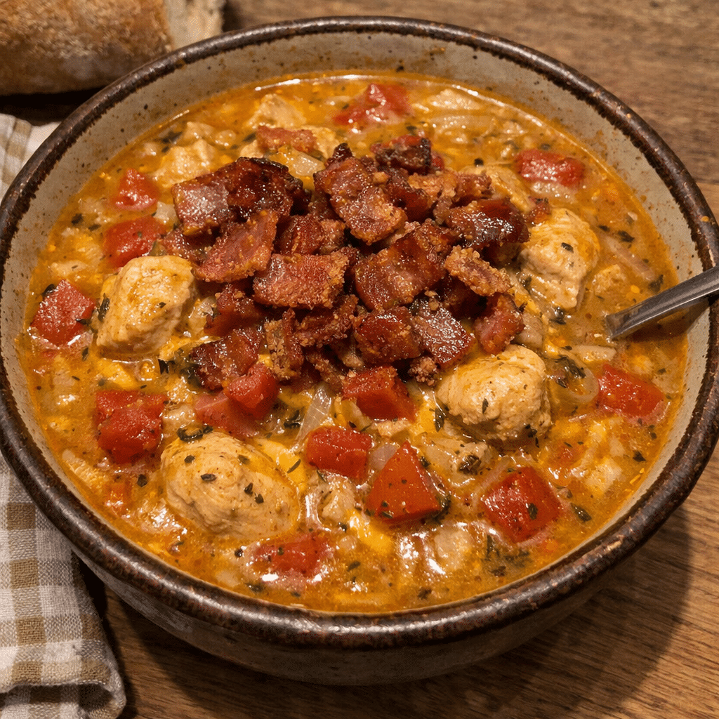 Savory Slow Cooker Bacon Cheddar Chicken Stew: Cozy One-Pot